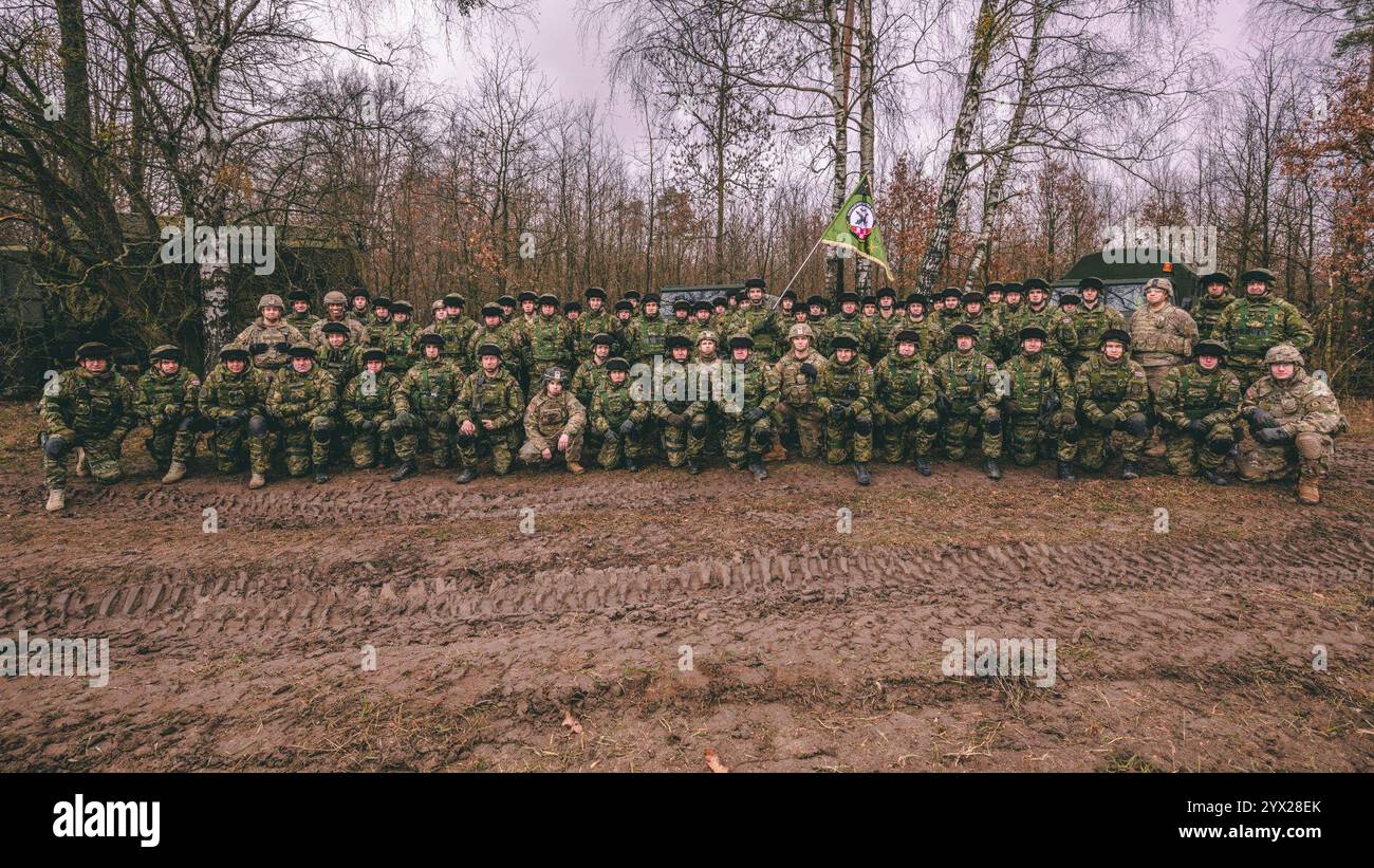 Croatian Soldiers, assigned to Storm Battery, pose for a group photo ...