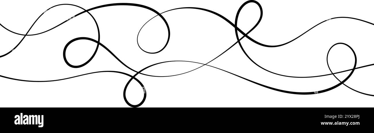 Thin squiggly lines. Wavy wiggle stripes pattern decoration. Curvy ...