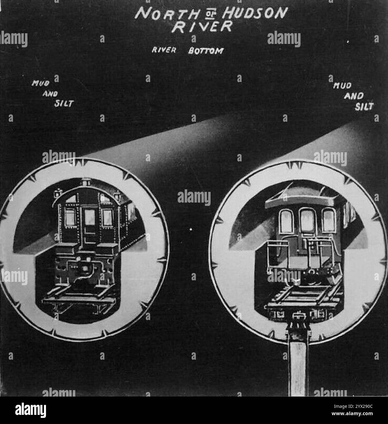 Cross section of the North River Tunnels Stock Photo - Alamy