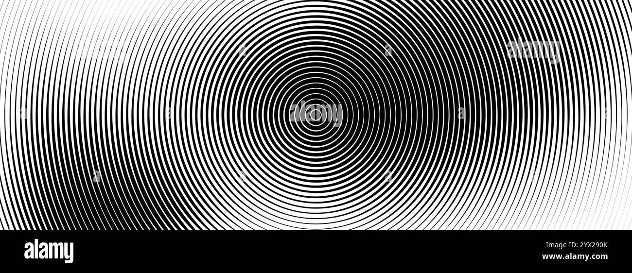 Black concentric circle texture. Radial geometric pattern background ...