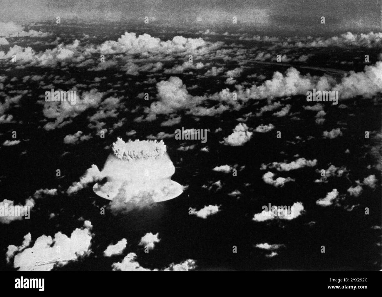 Crossroads Baker bomb explosion, photographed form a Grumman F6F-5K ...