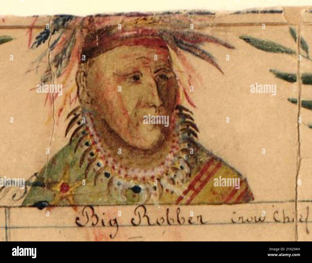 Crow Indian chief Big Shadow (Big Robber), signer of the Fort Laramie ...