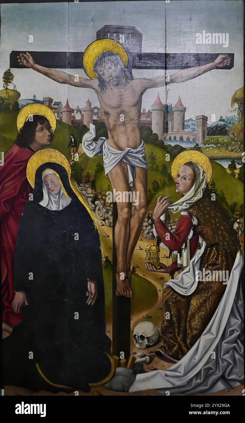 Crucifixión, Iglesia de Santa María del Castillo (Frómista Stock Photo ...