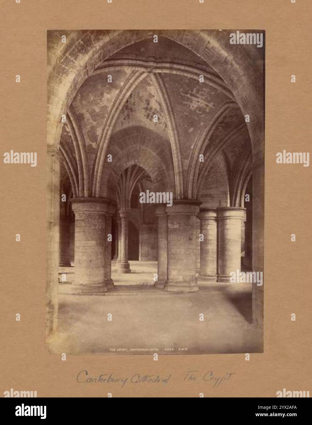 Crypt Canterbury Cathedral - George Washington Wilson Stock Photo - Alamy