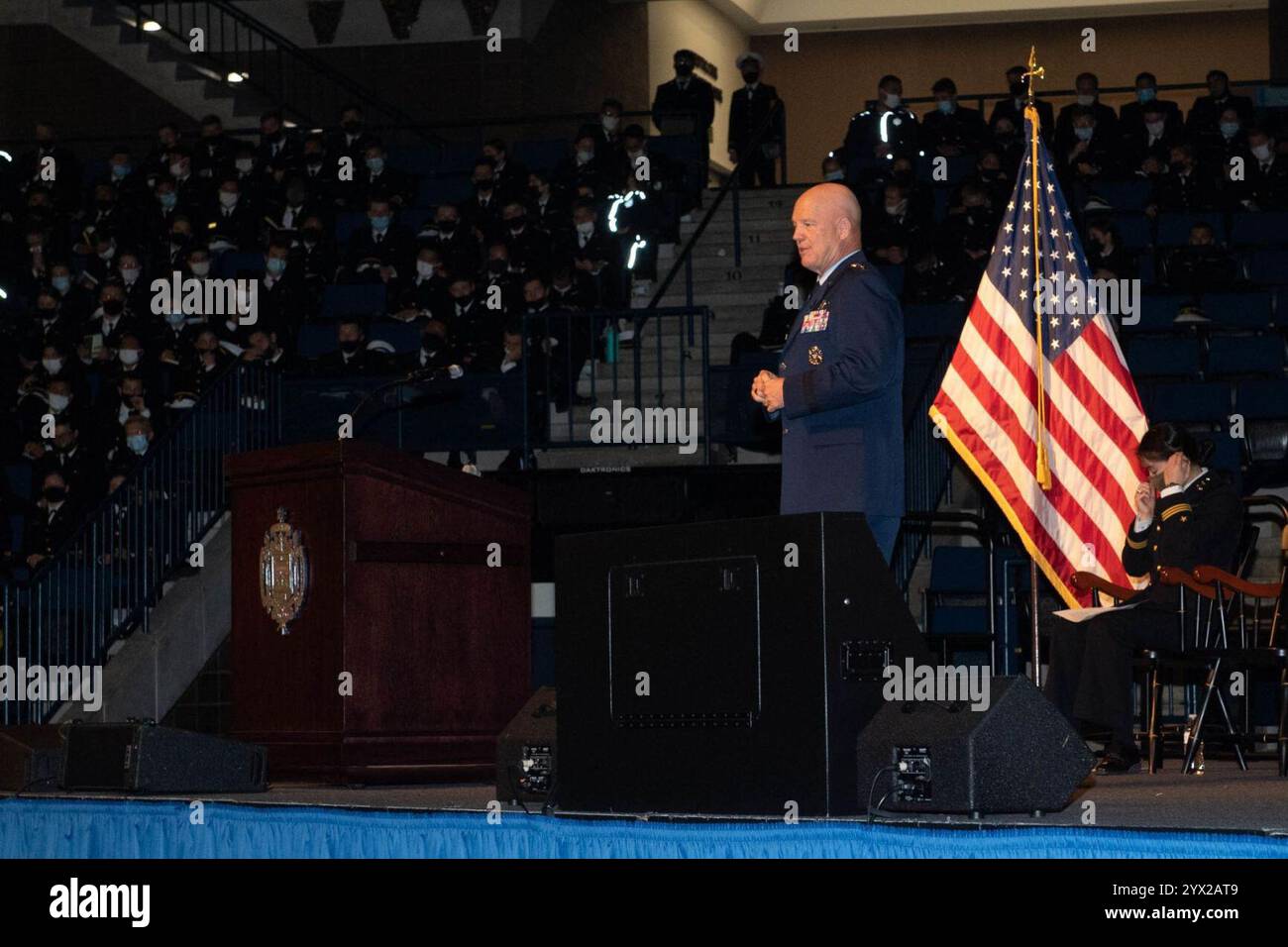 CSO Speaks at US Naval Academy Stock Photo - Alamy
