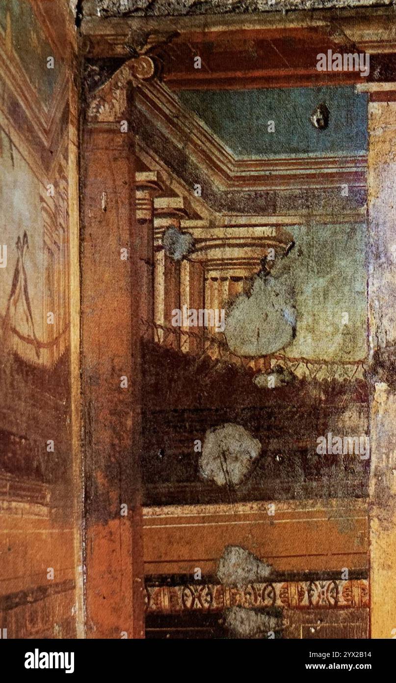 Cubiculum 46 north wall left House of the Labyrinth Pompeii Stock Photo ...