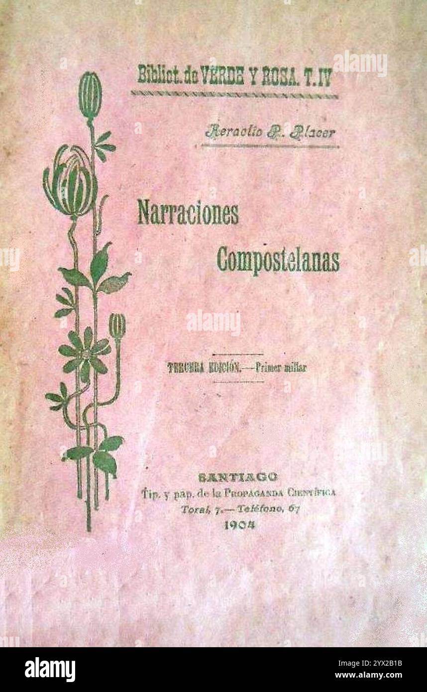 Cuberta narraciones compostelanas perezplacer 1904 Stock Photo - Alamy