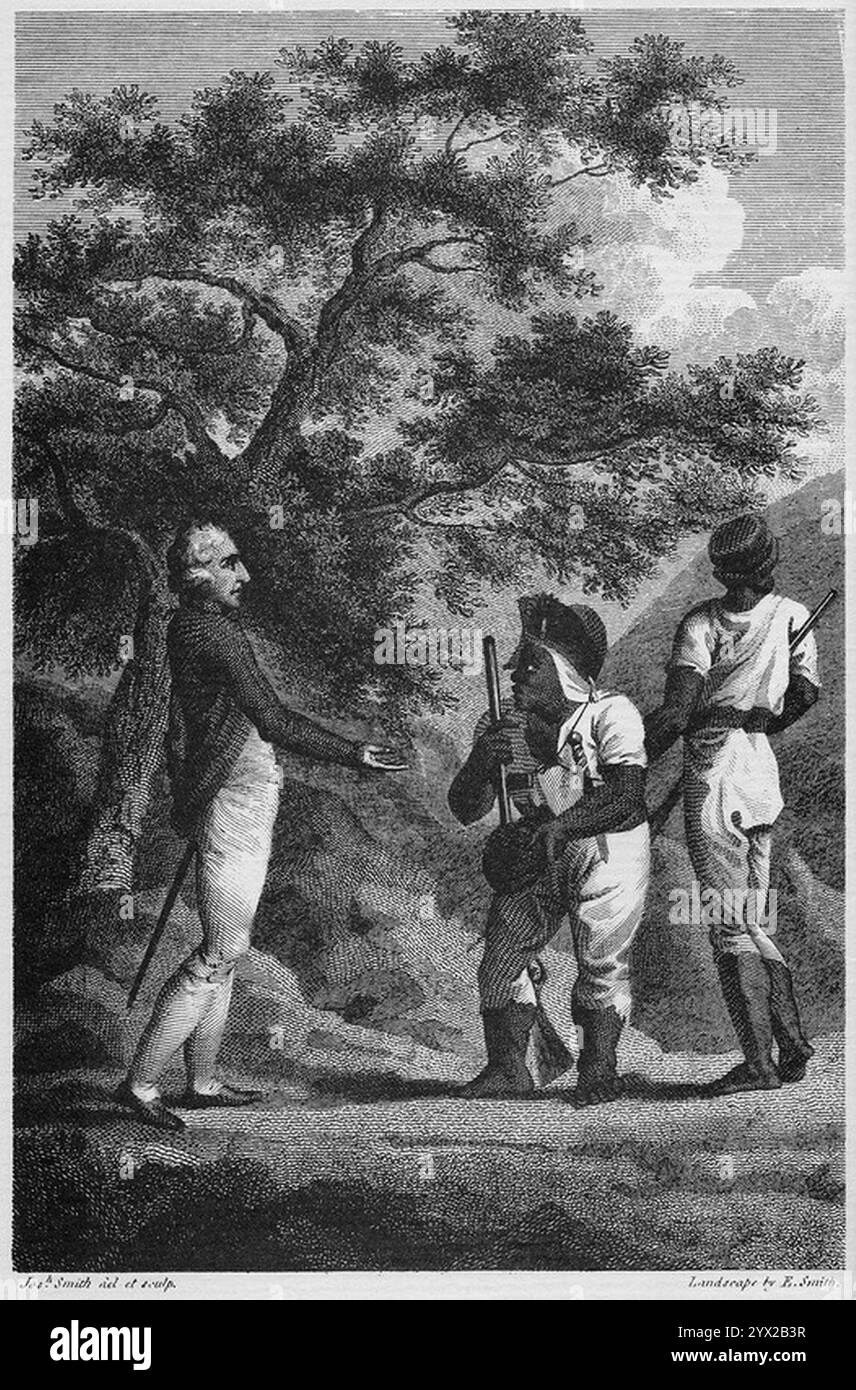 CUDJOE MAKING PEACE WITH COLONEL JOHN GUTHRIE Stock Photo - Alamy