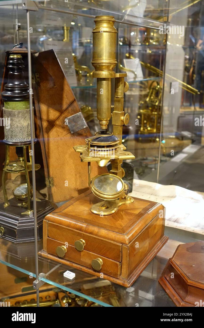 Cuff-type compound microscope by Claude Simeon Passemant, Paris, c. 1745-1769 Stock Photo - Alamy