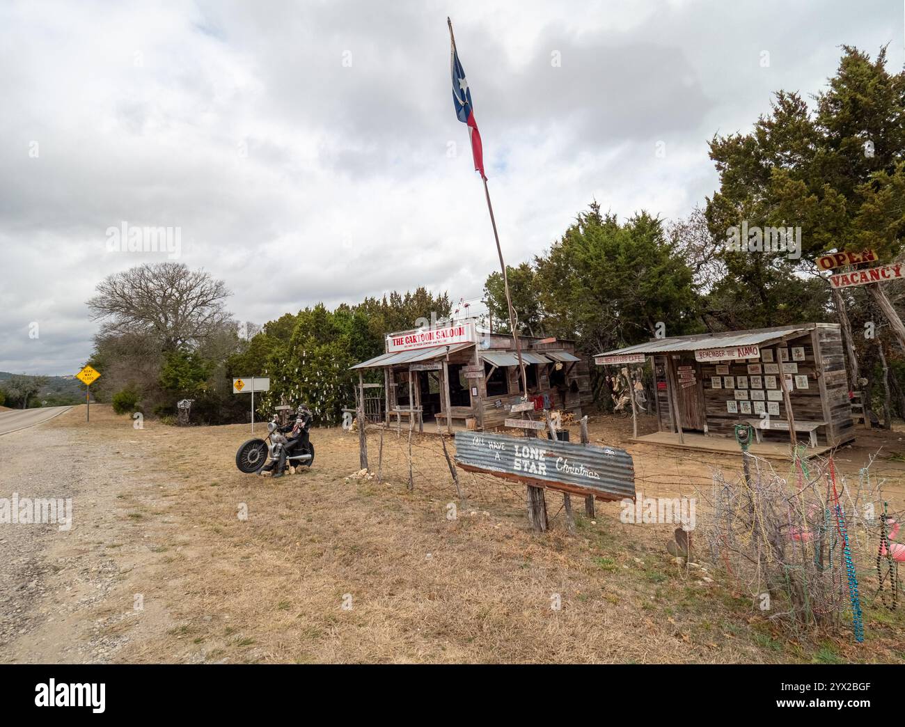 Cartoon Saloon, a roadside attraction near Comfort, Texas, in the Texas ...