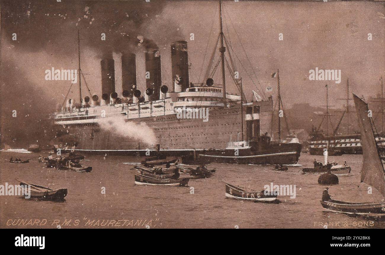 Cunard RMS Mauretania 1 (cropped Stock Photo - Alamy