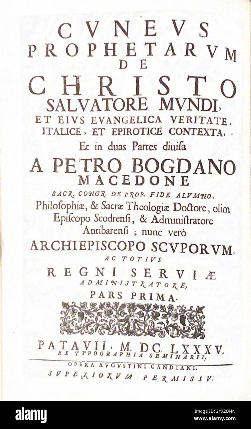 Cuneus Prophetarum Title Page Stock Photo - Alamy