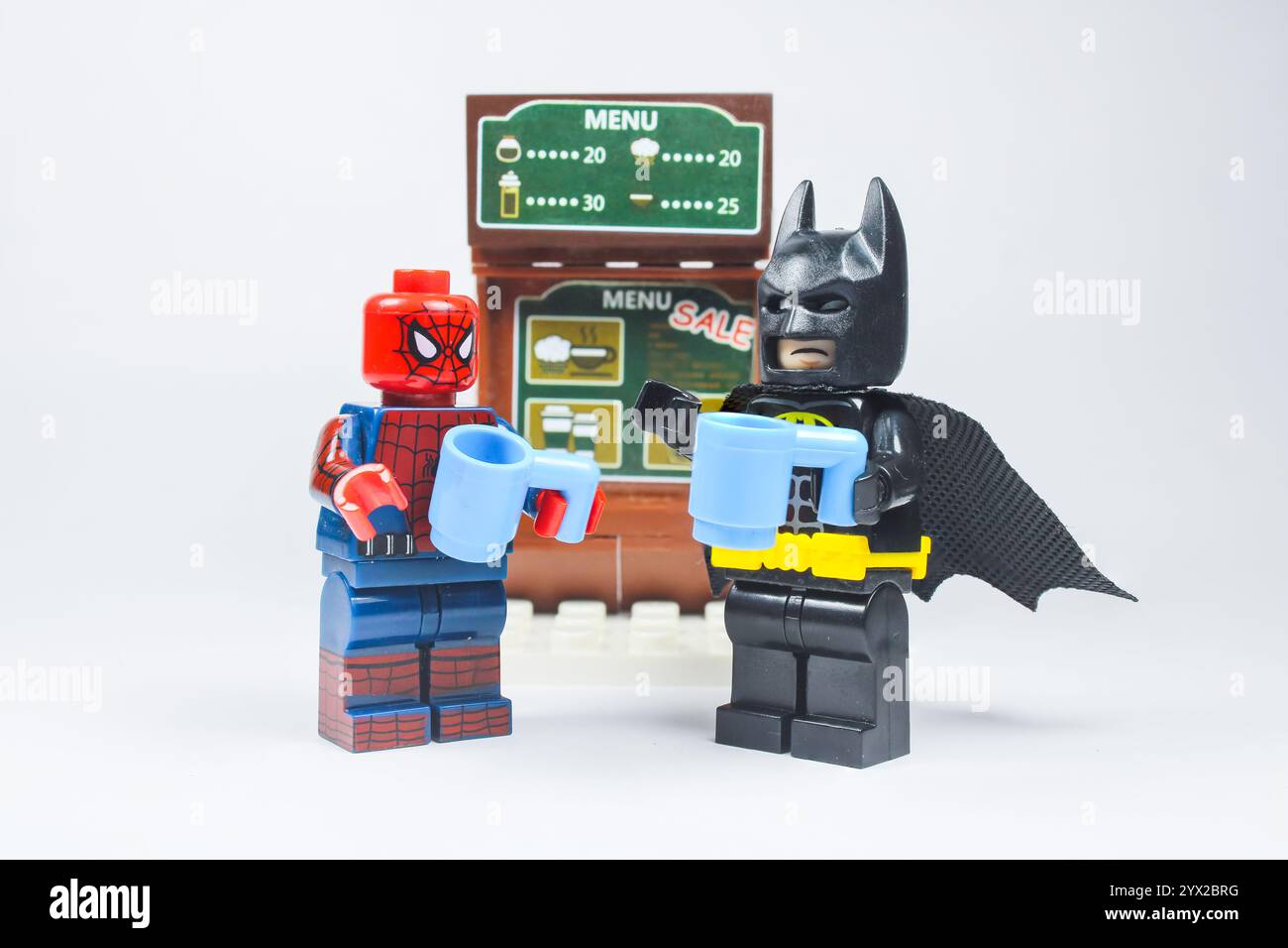 Detroit, United States - December 11, 2024: Lego Spiderman and Batman ...