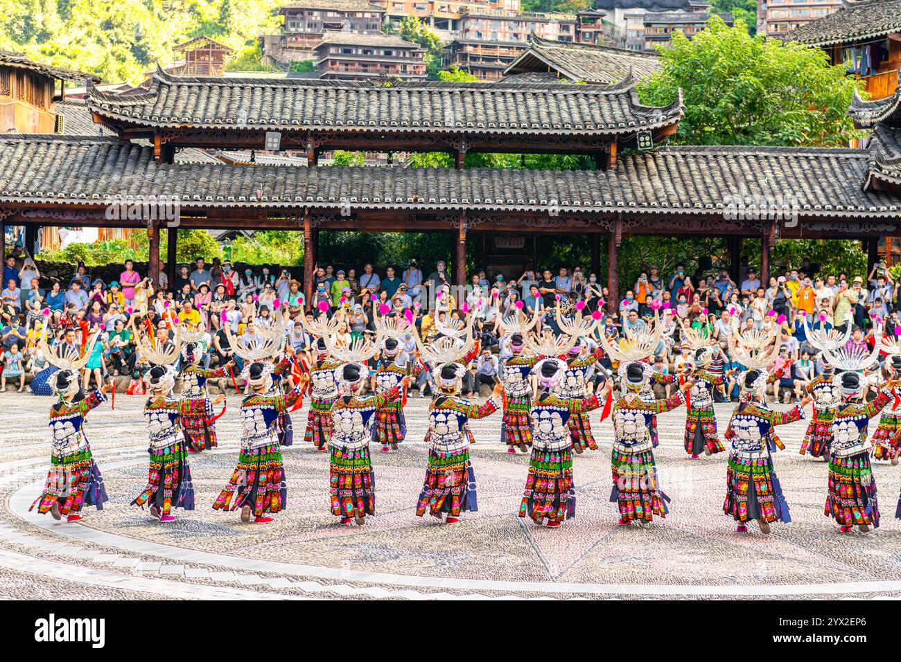 AUGUST 11, 2022, XIJIANG, CHINA: The Chinese miao women wearing ...