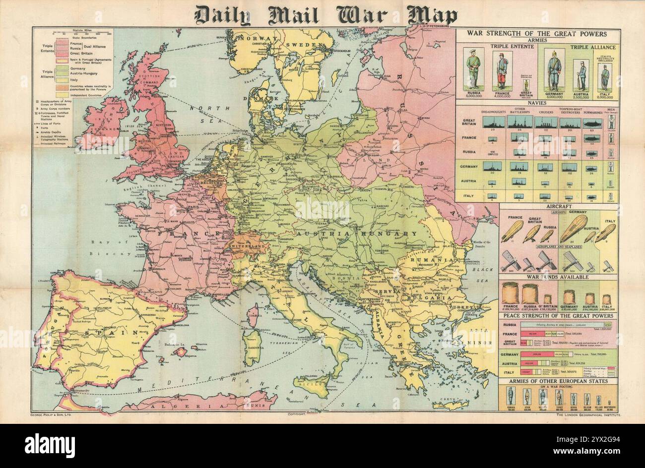 Daily Mail War Map Stock Photo - Alamy
