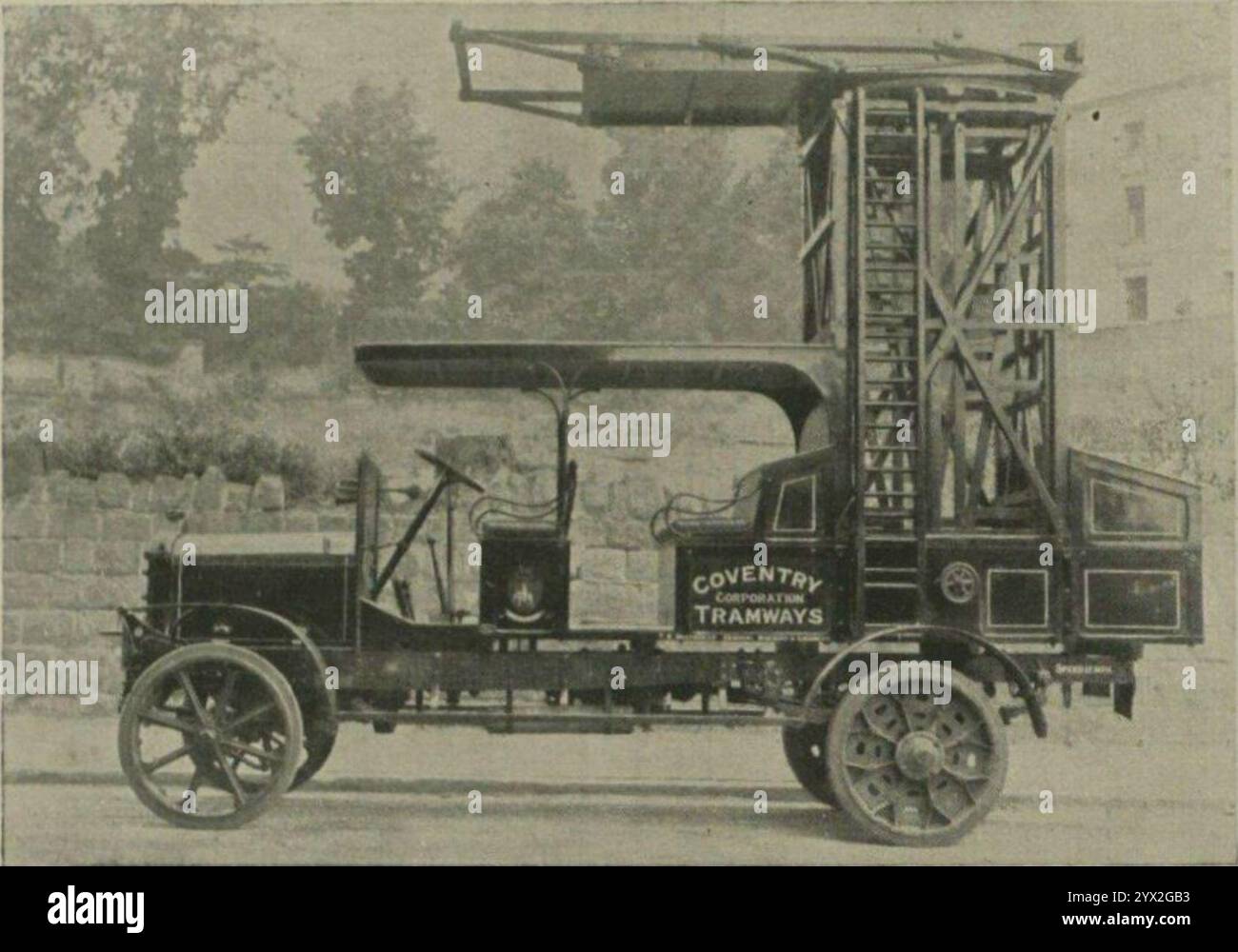 Daimler tower wagon for Coventry Corporation Tramways Stock Photo - Alamy