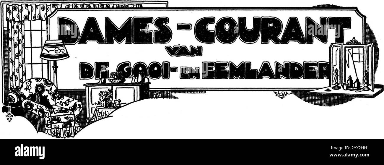 Dames-Courant van De Gooi- en Eemlander vol 002 no 002 header Stock ...