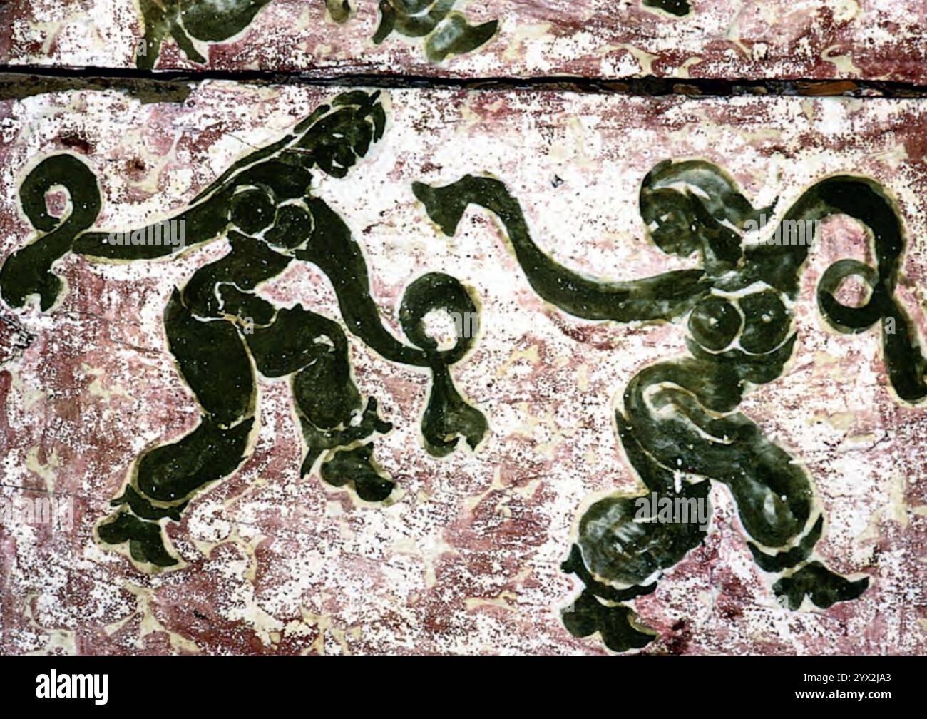 Dancers on the ceiling of the Sumtsek, Alchi Monastery, circa 1200 CE ...