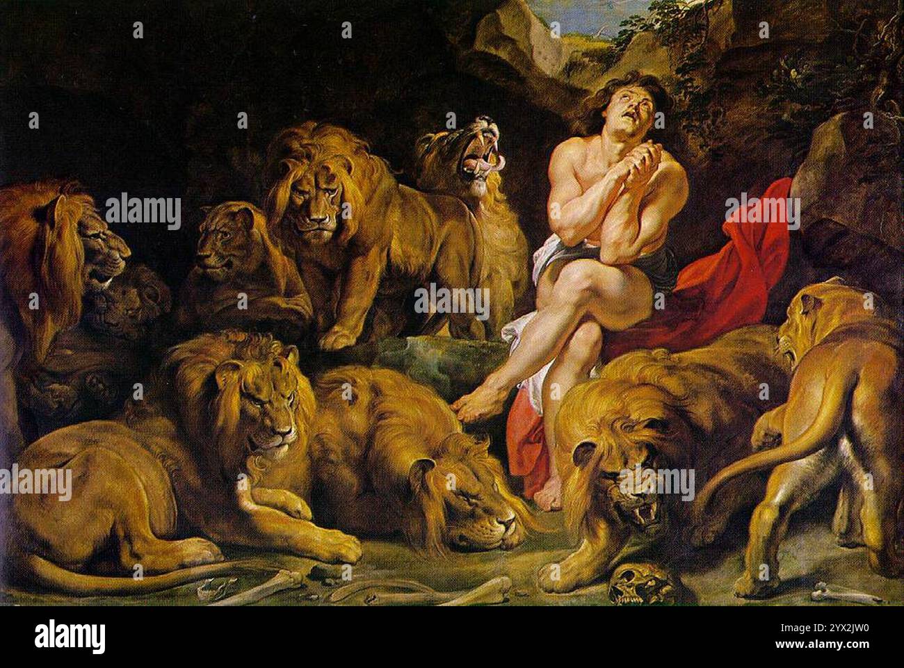 Daniel in the Lions' Den (Peter Paul Rubens Stock Photo - Alamy