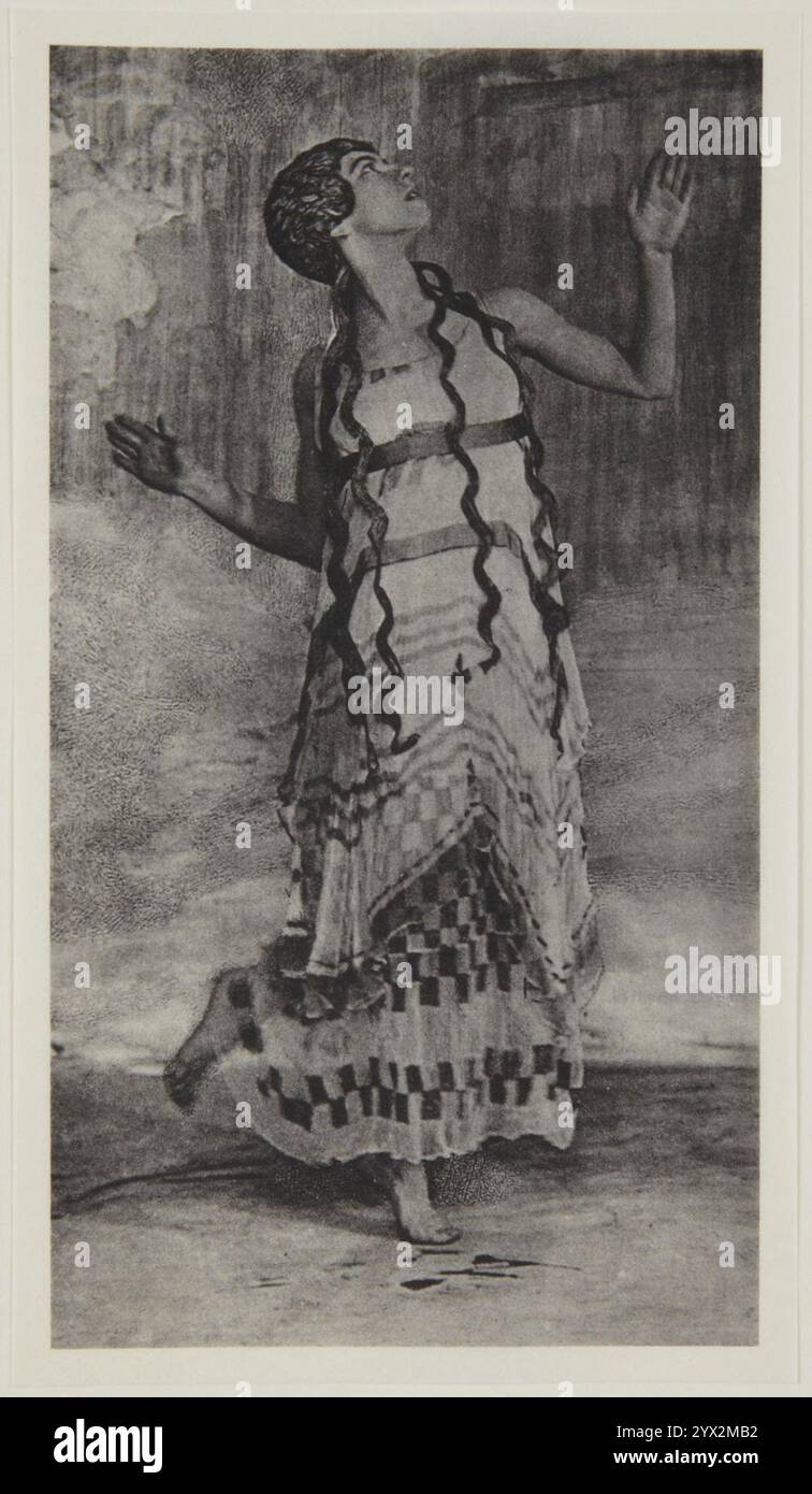 Danseuse visage de profil levé vers le haut par Adolf de Meyer 1914 ...