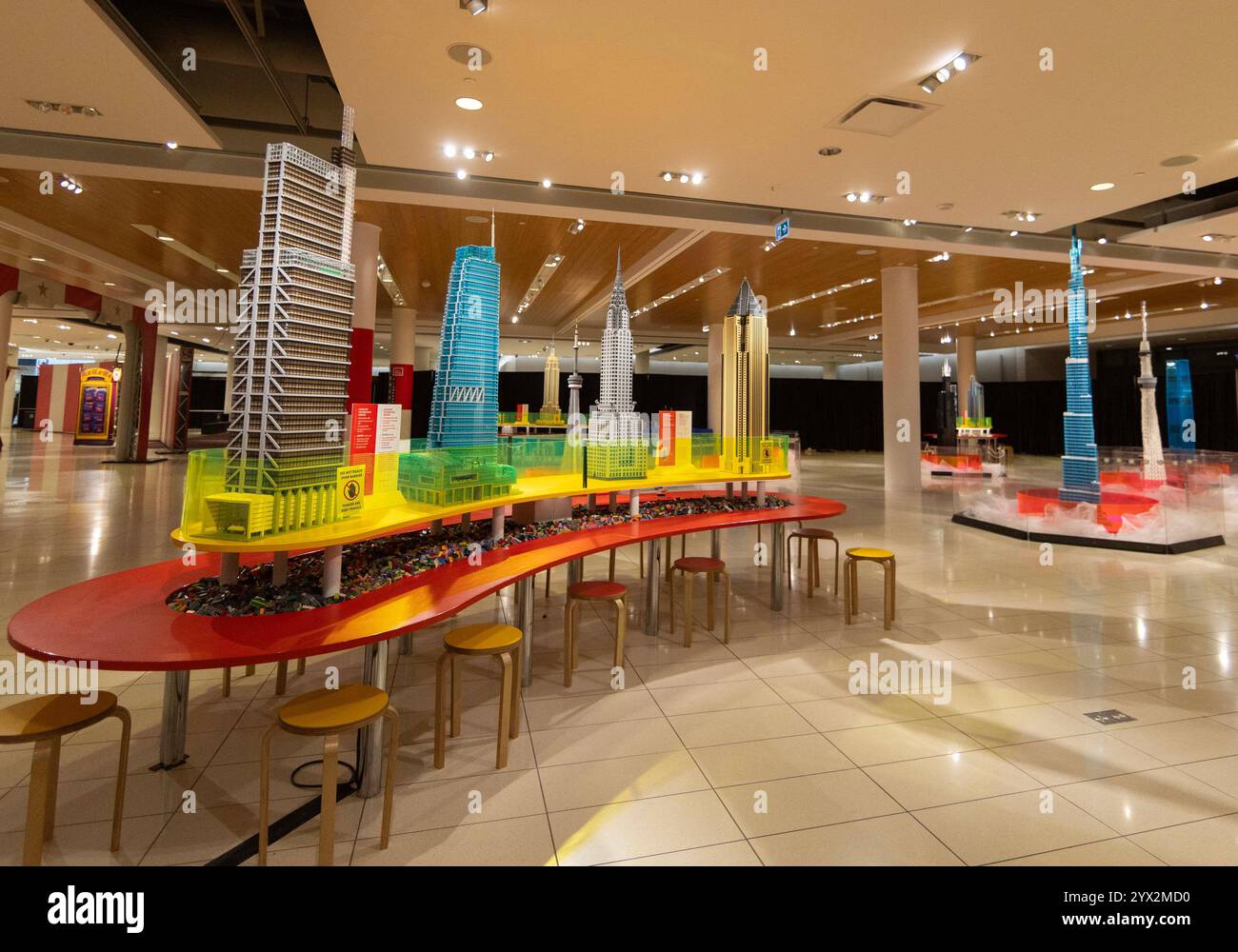 Toronto, Canada. 12th Dec, 2024. Skyscrapers built with LEGO bricks are ...