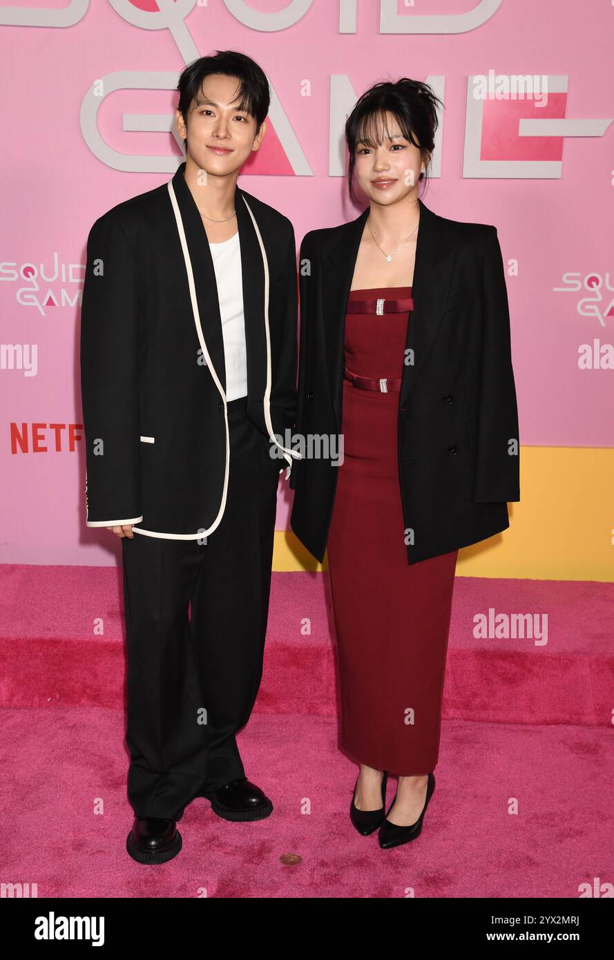 LOS ANGELES, CA - DECEMBER 12: Yim Si-wan and Jo Yu-ri at the Netflix ...