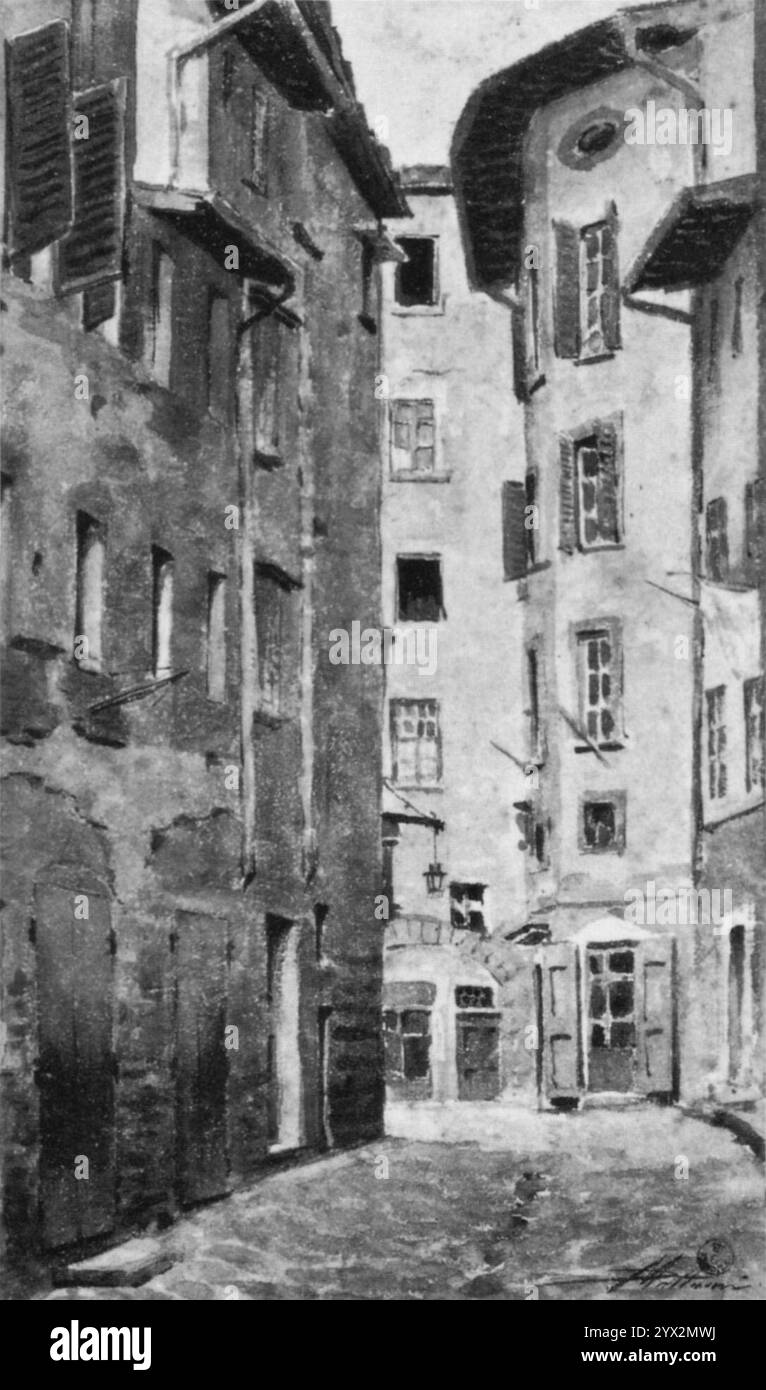 Dante mattani, via del refe nero (verso piazza dei brunelleschi), 1880s Stock Photo - Alamy