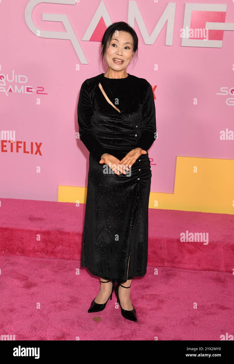 Los Angeles, Ca. 12th Dec, 2024. Kang Ae-sim at the Netflix Squid Game S2 LA Premiere and Fan ...