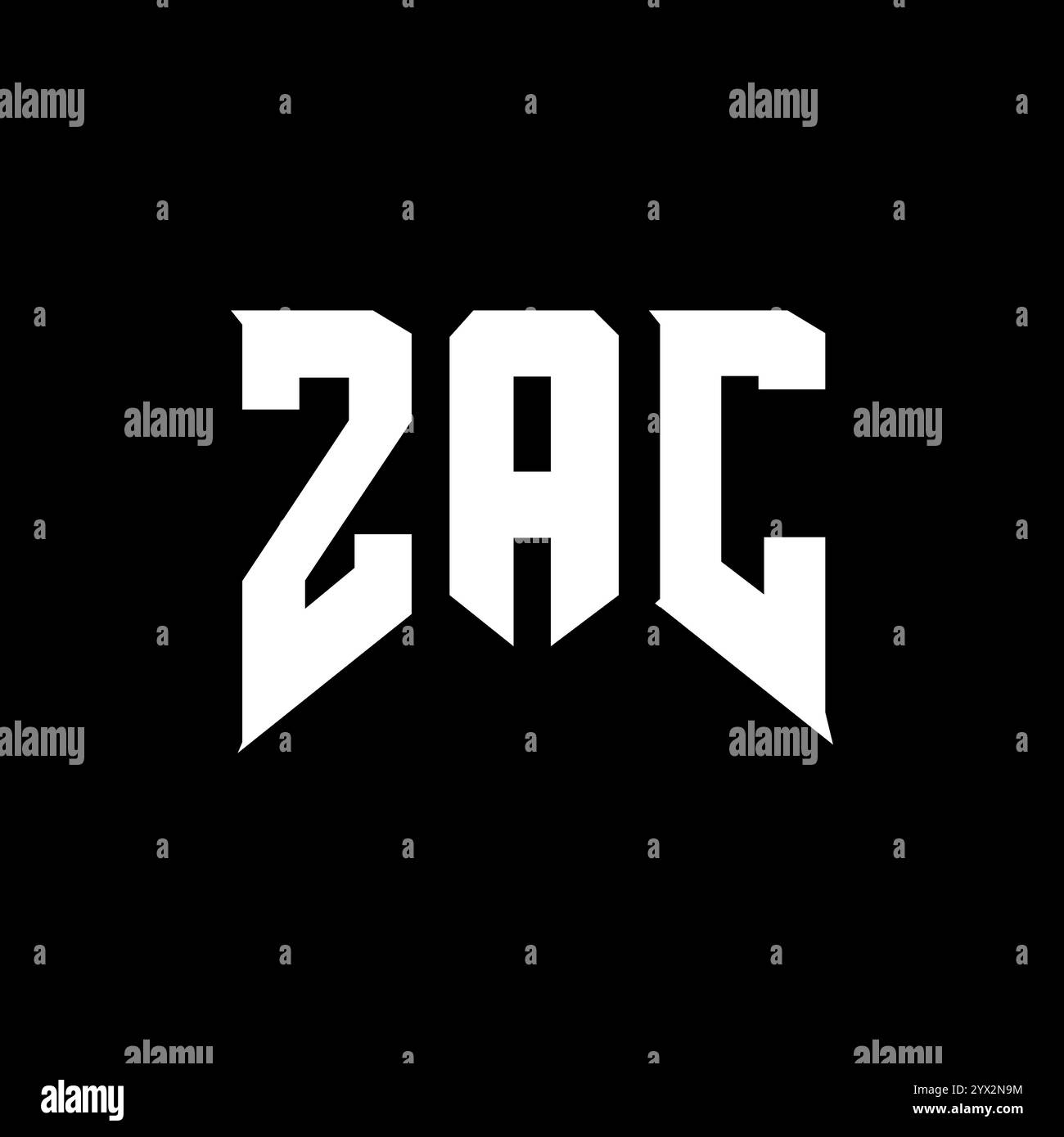 ZAC letter logo design for technology company. ZAC logo design black ...