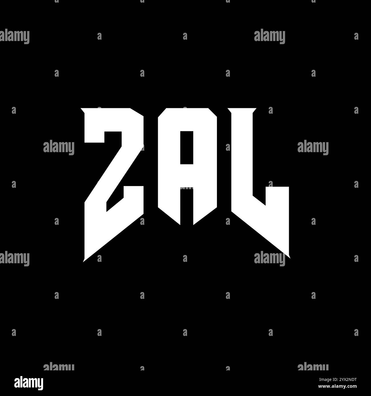ZAL letter logo design for technology company. ZAL logo design black ...