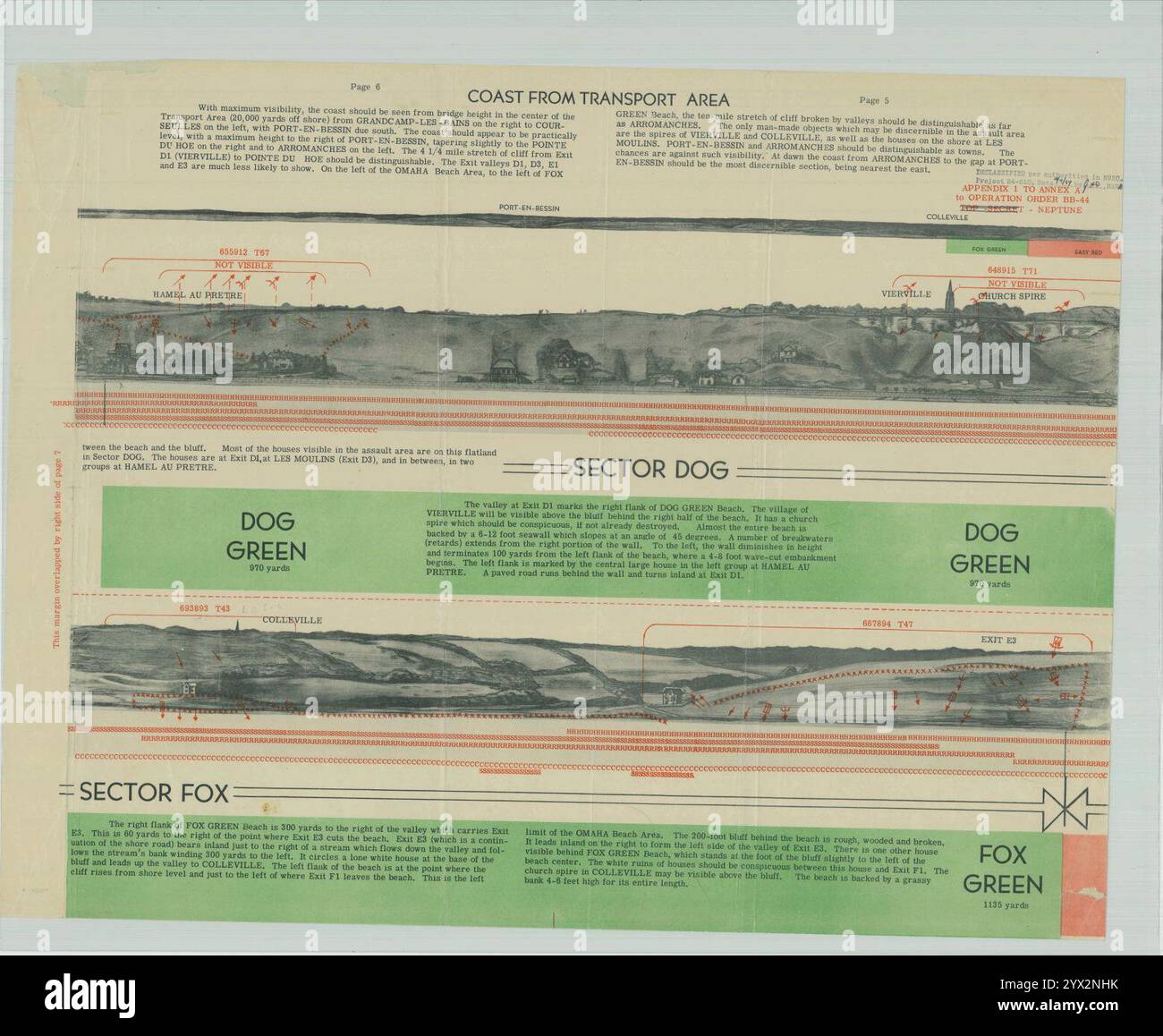 D-Day Sectors Chart Stock Photo - Alamy