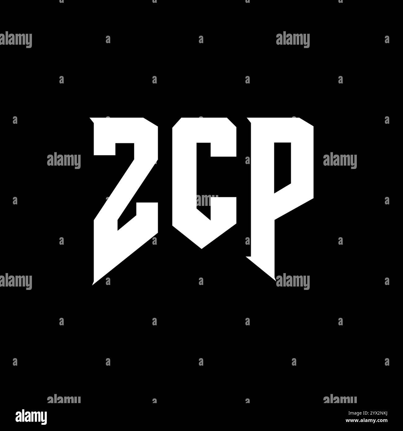 ZCP letter logo design for technology company. ZCP logo design black ...