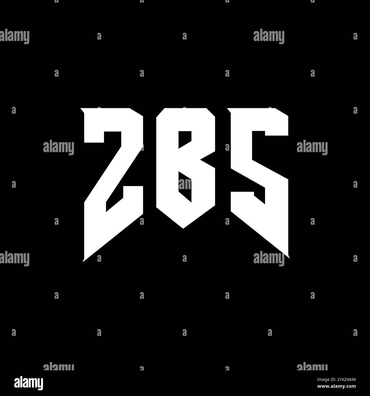 ZBS letter logo design for technology company. ZBS logo design black and white color combination ...