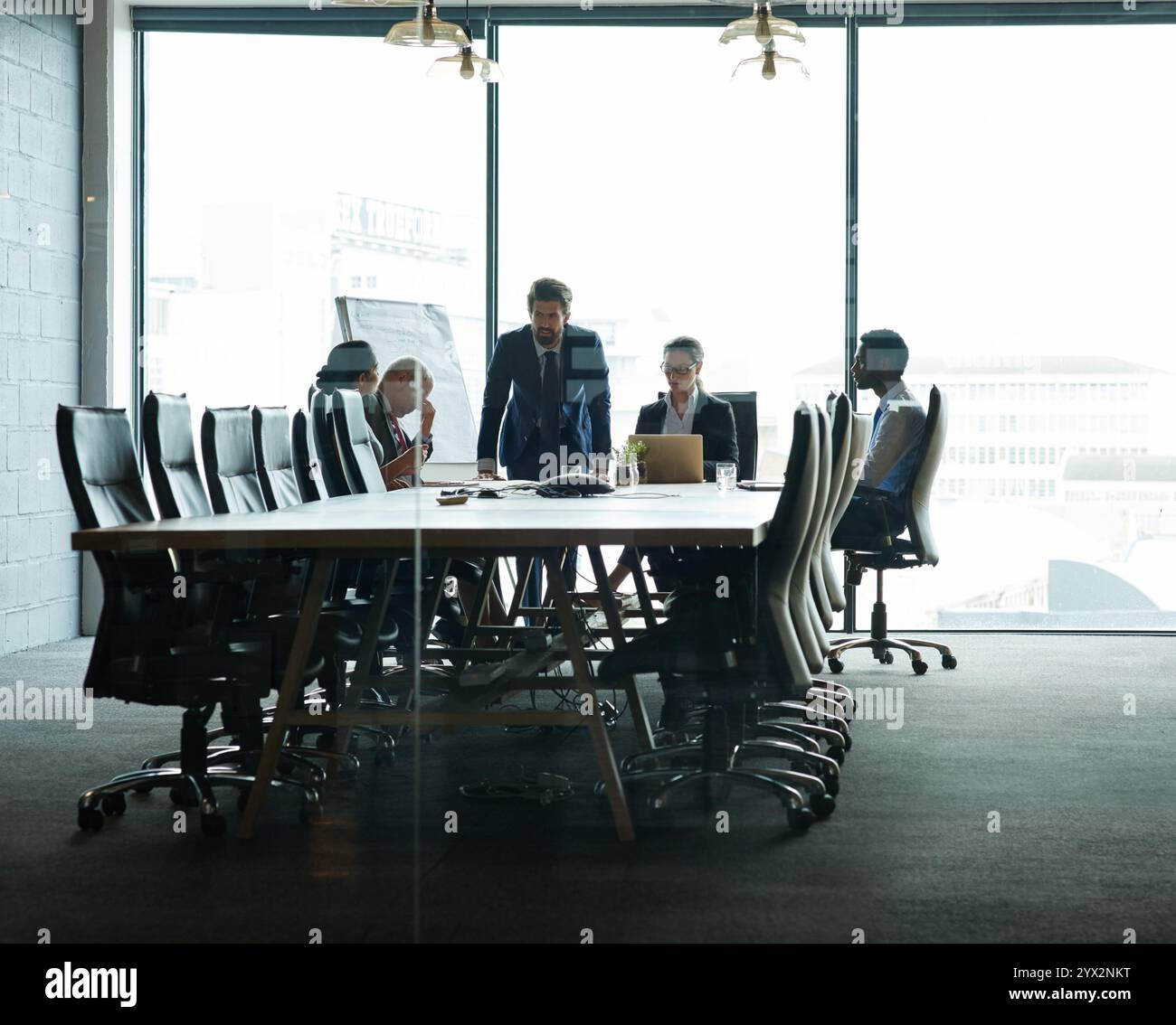 Meeting, business people and group in boardroom, conversation and ...