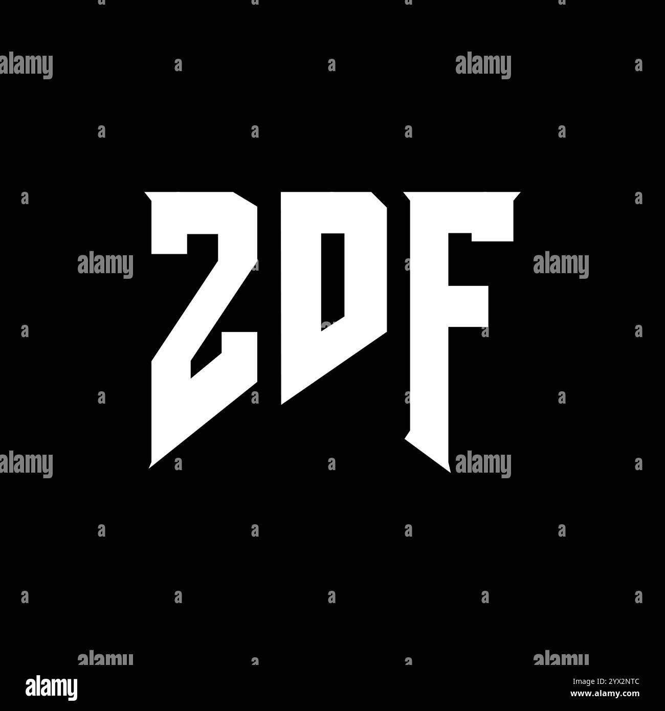 ZDF letter logo design for technology company. ZDF logo design black ...