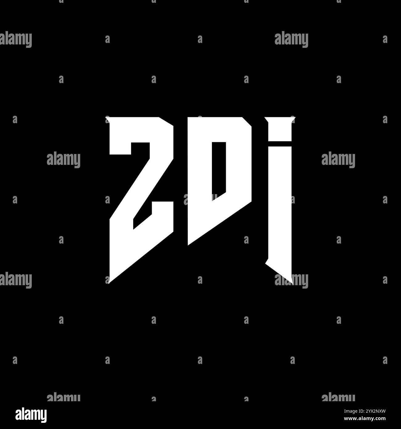 ZDI letter logo design for technology company. ZDI logo design black ...