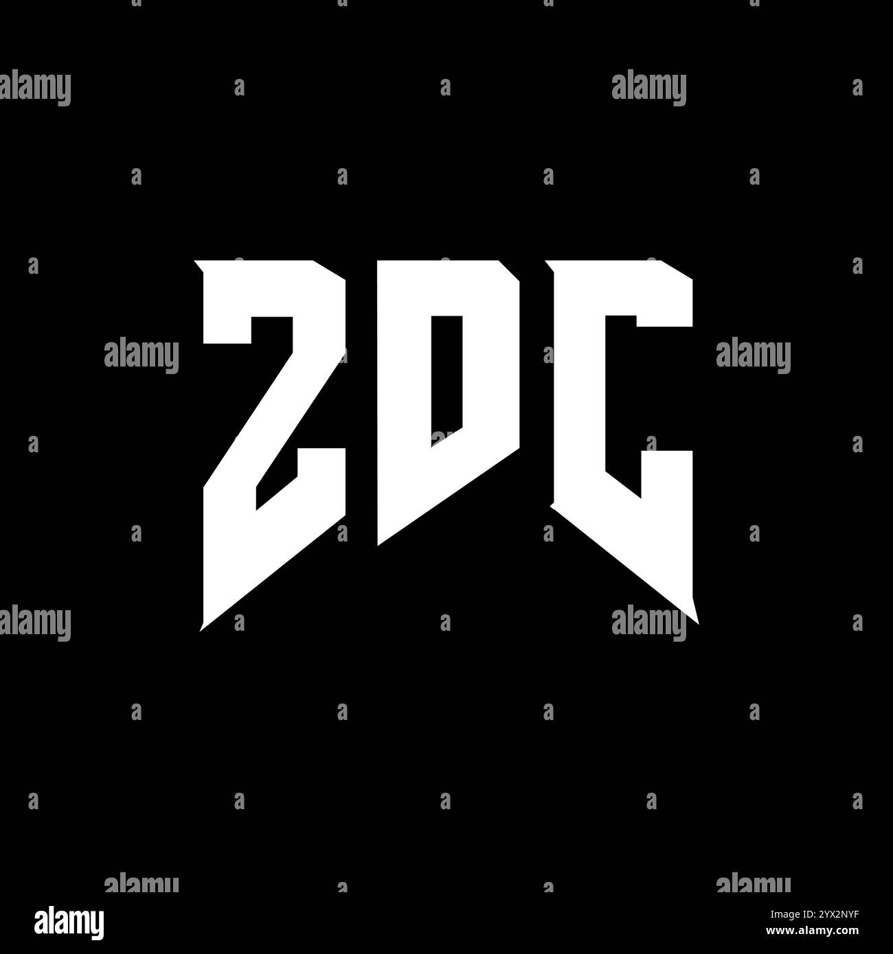 ZDC letter logo design for technology company. ZDC logo design black ...