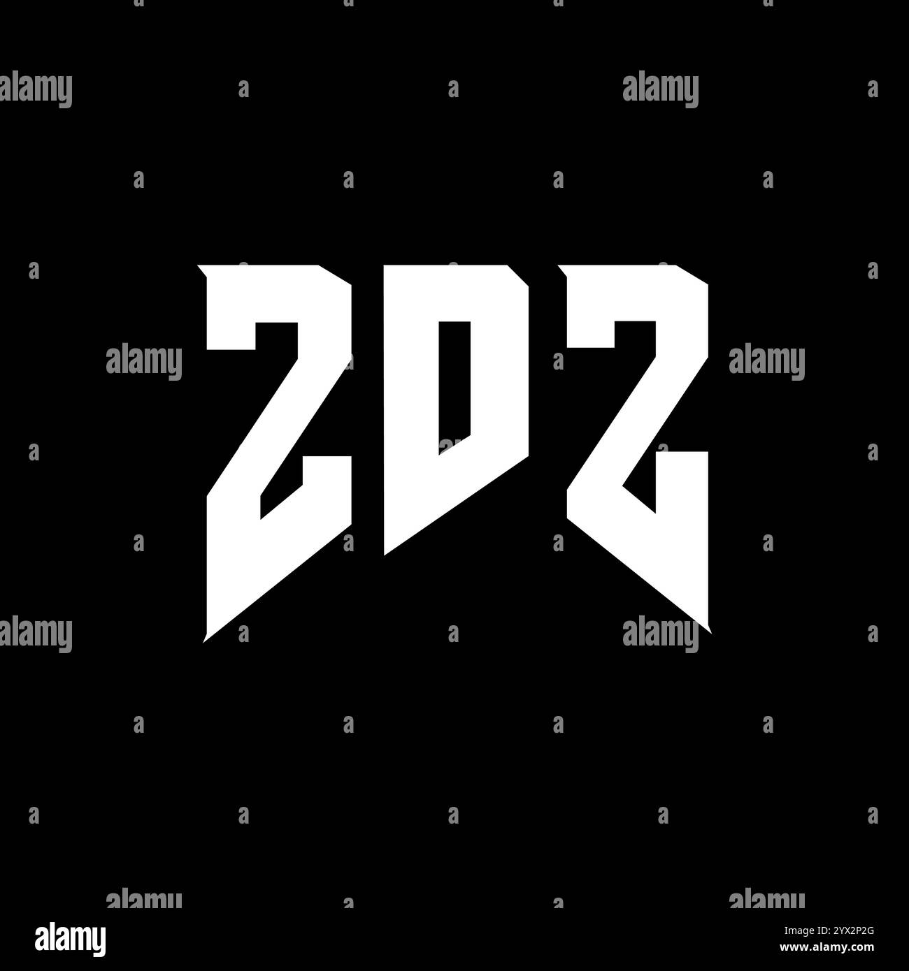 ZDZ letter logo design for technology company. ZDZ logo design black and white color combination ...