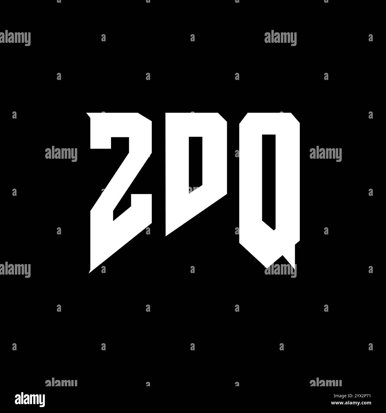 ZDQ letter logo design for technology company. ZDQ logo design black ...