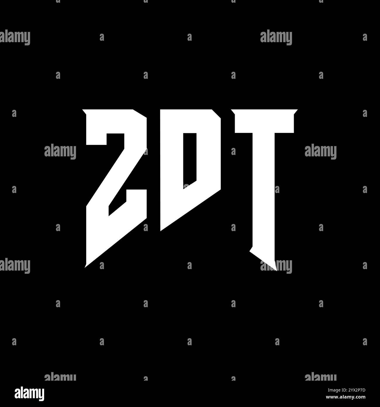 ZDT letter logo design for technology company. ZDT logo design black ...