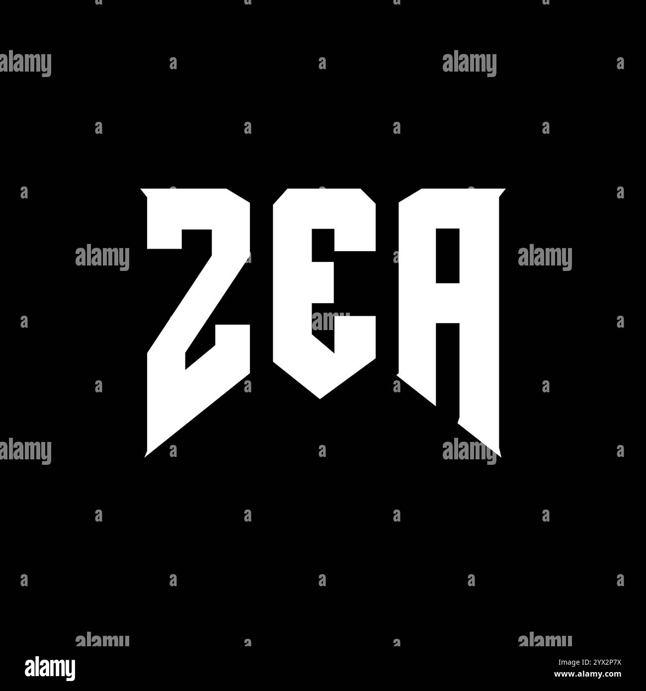 ZEA letter logo design for technology company. ZEA logo design black ...