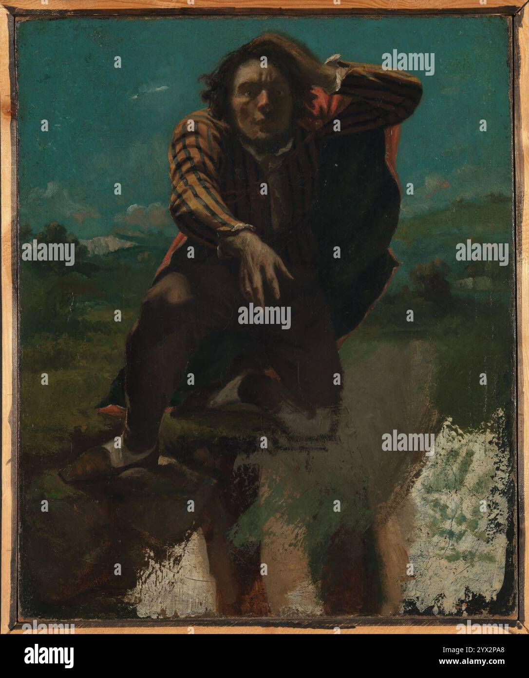 Gustave Courbet - På kanten av stupet Stock Photo - Alamy
