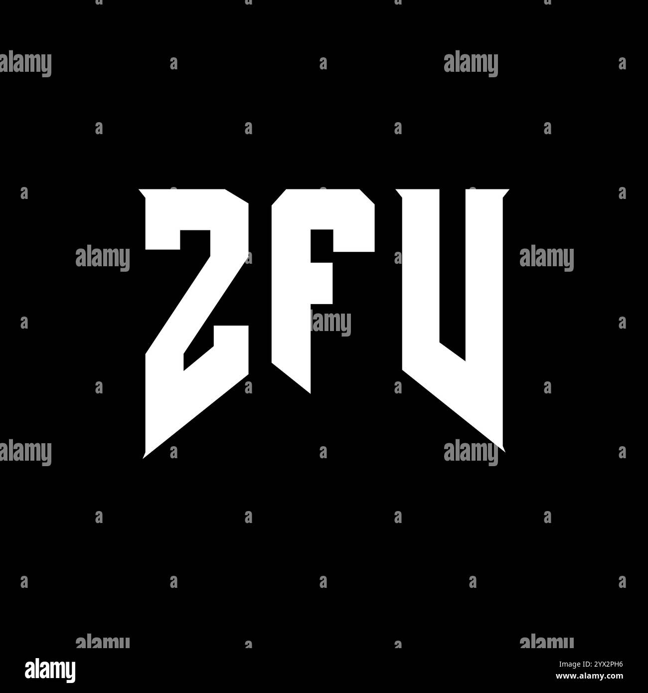 ZFV letter logo design for technology company. ZFV logo design black ...