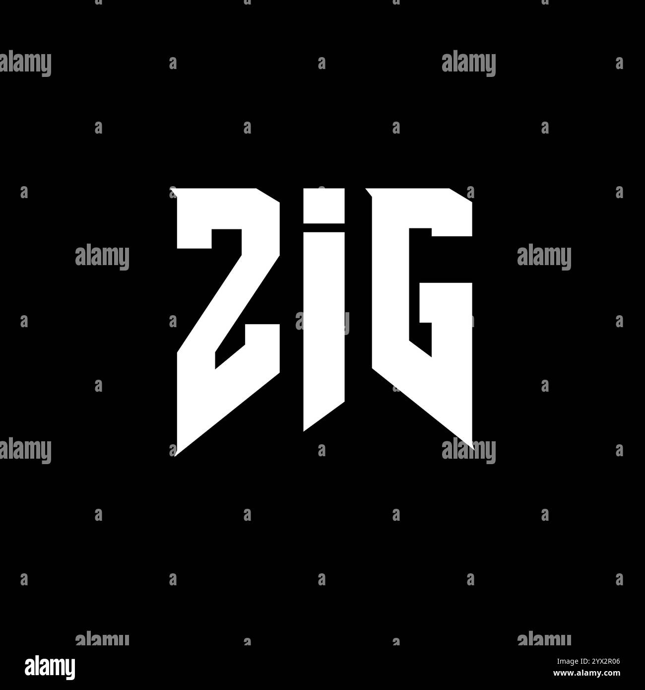 ZIG letter logo design for technology company. ZIG logo design black ...
