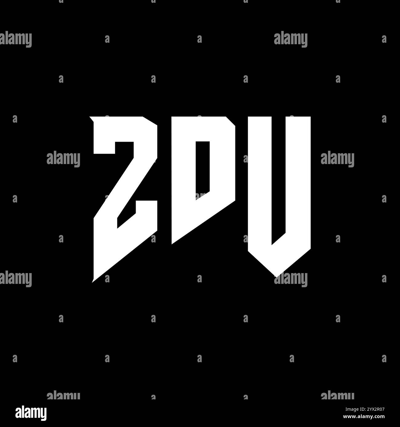 ZDU letter logo design for technology company. ZDU logo design black ...