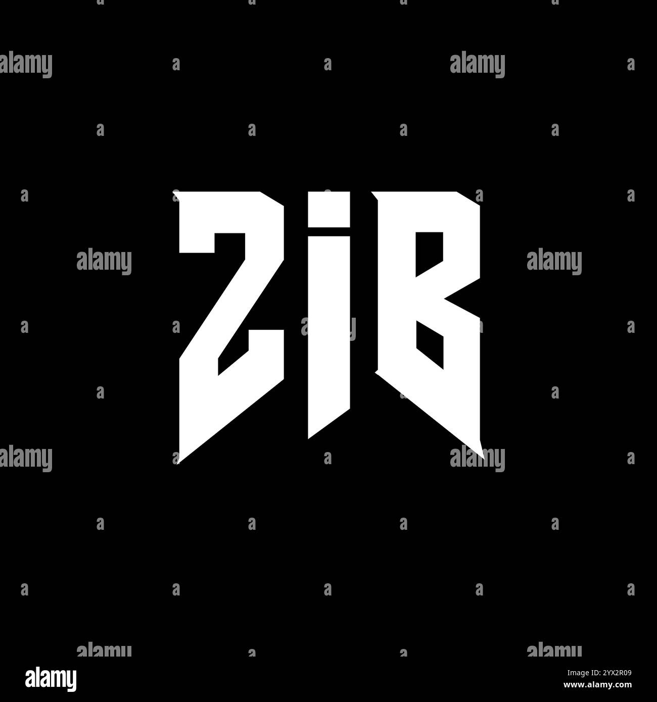 ZIB letter logo design for technology company. ZIB logo design black ...