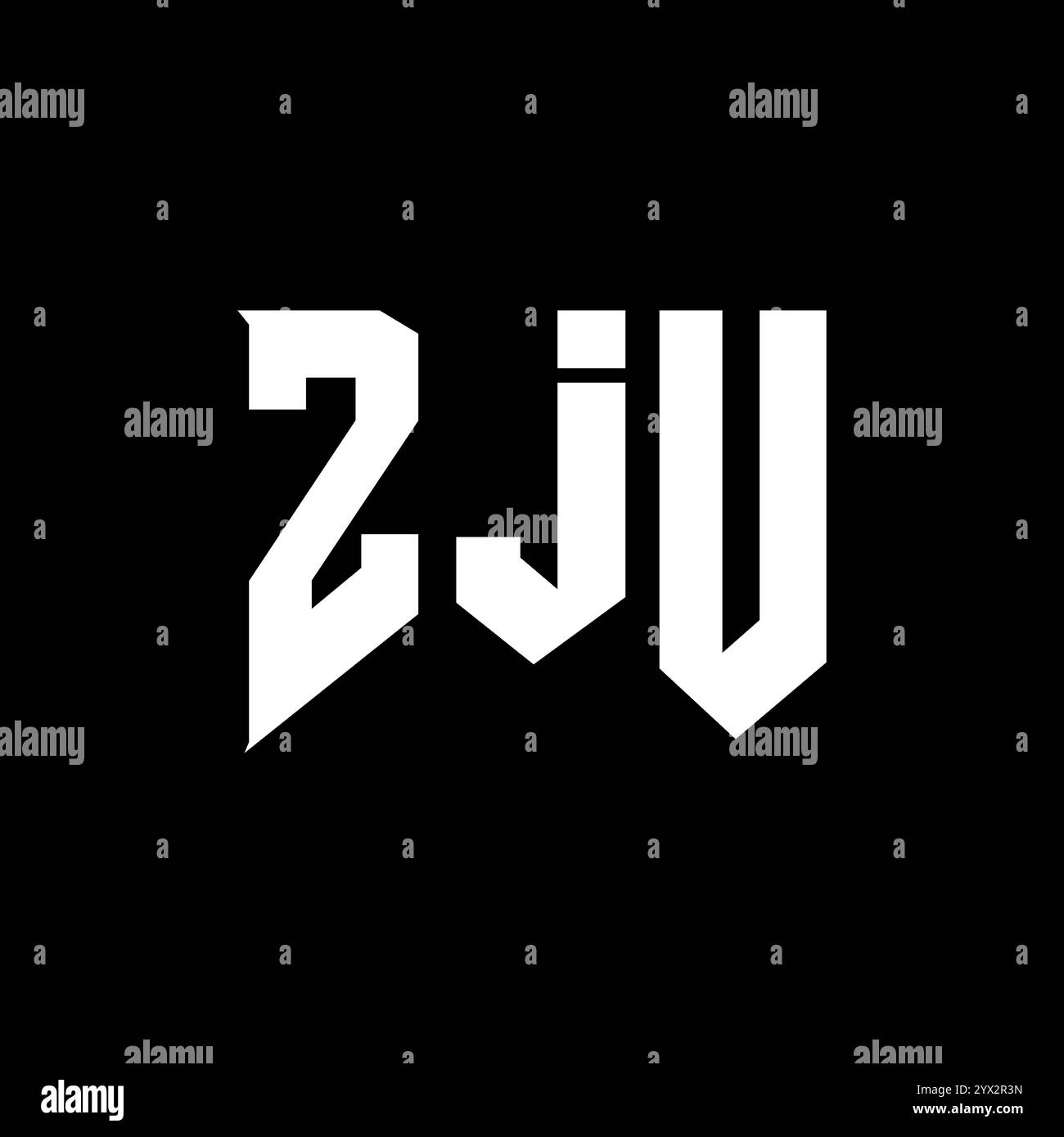 ZJU letter logo design for technology company. ZJU logo design black ...