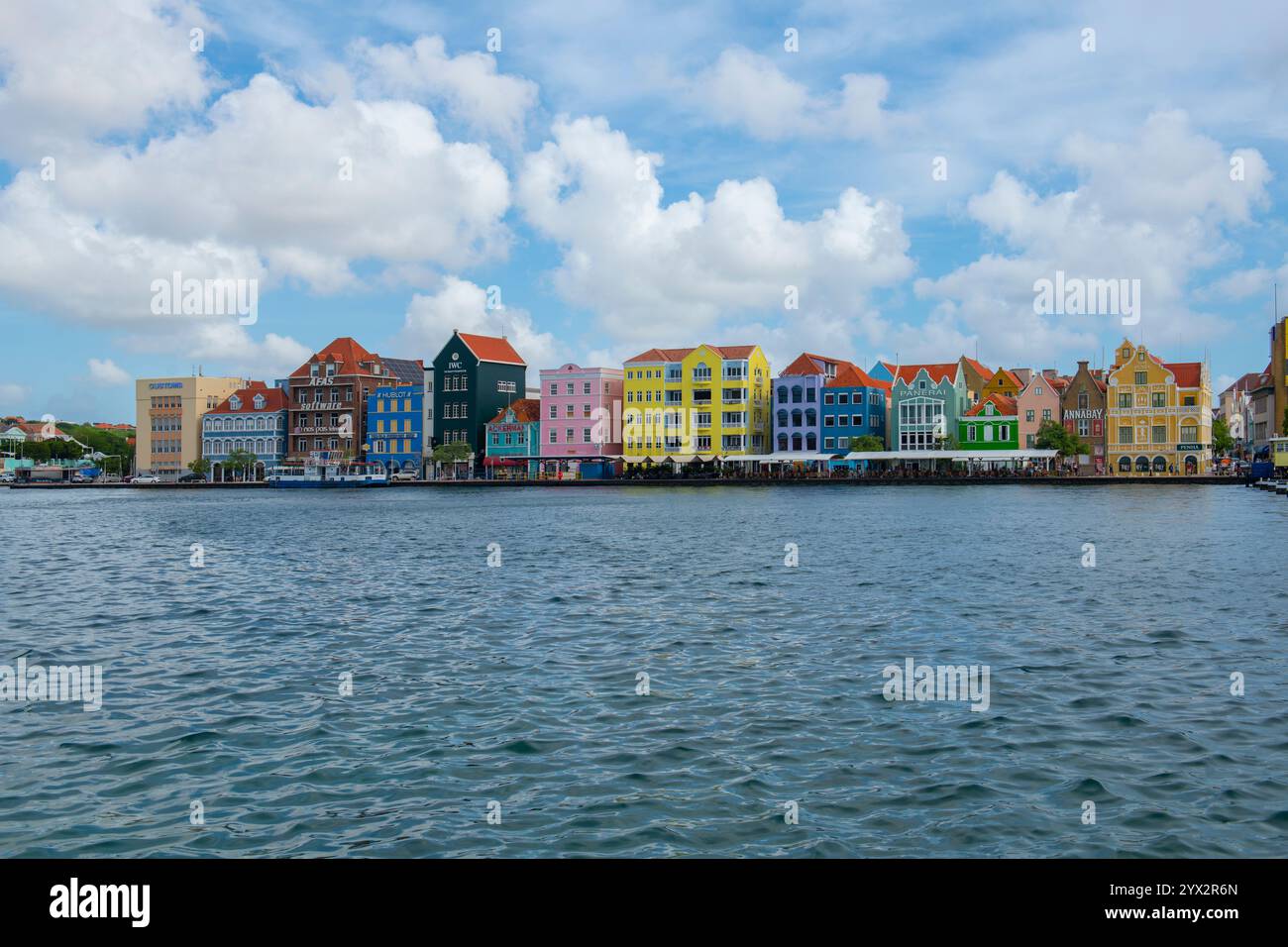 Historic waterfront commercial houses with Dutch style on Handelskade ...