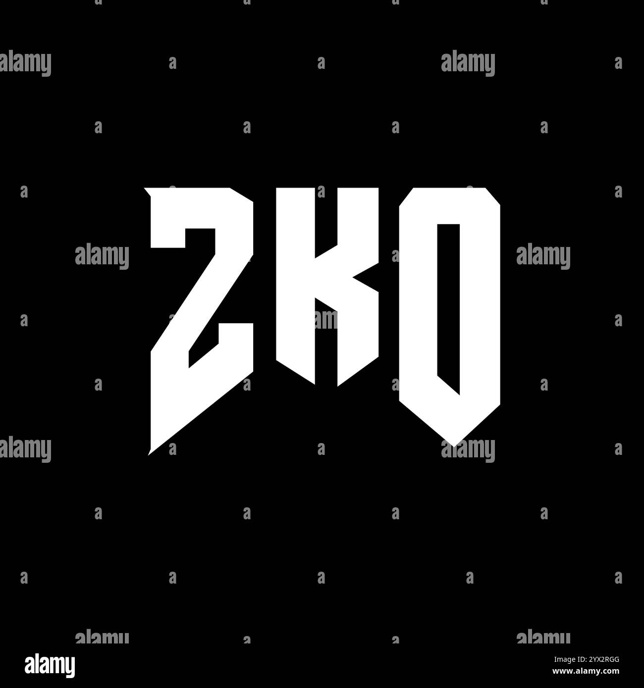 ZKO letter logo design for technology company. ZKO logo design black ...