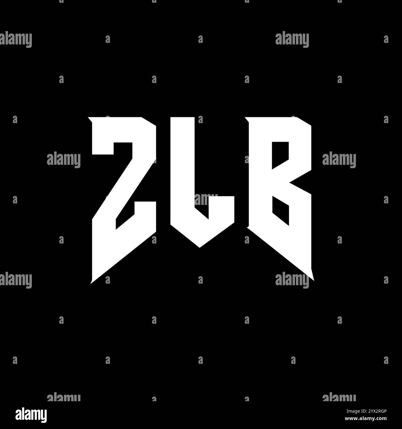 ZLB letter logo design for technology company. ZLB logo design black ...